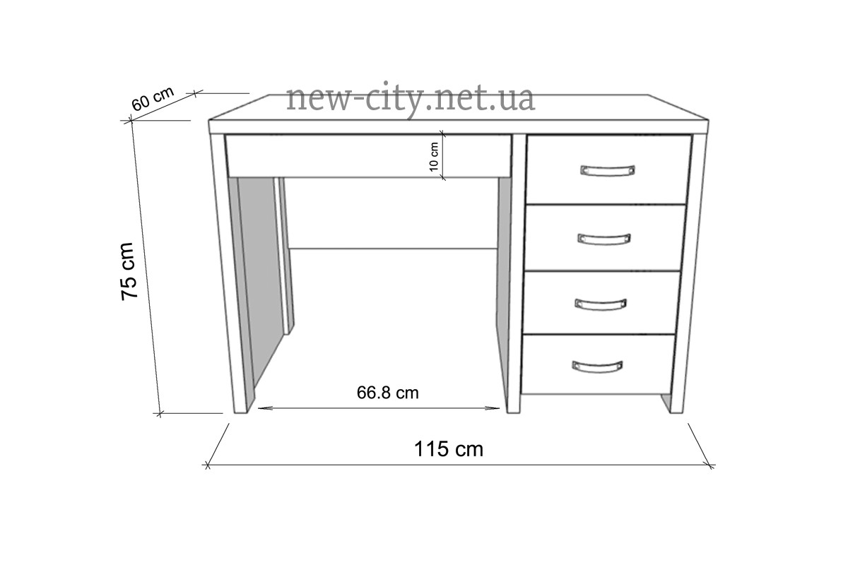Письменный компьютерный офисный стол Roomy | NEW CITY